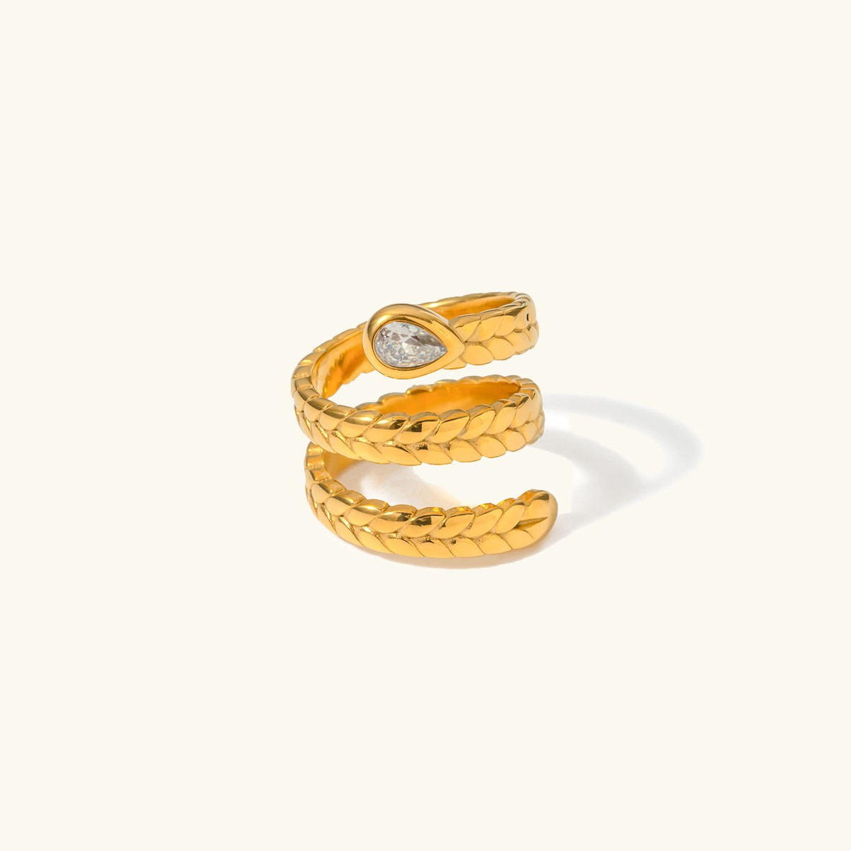 Davina Gold Serpent Ring – Belalore